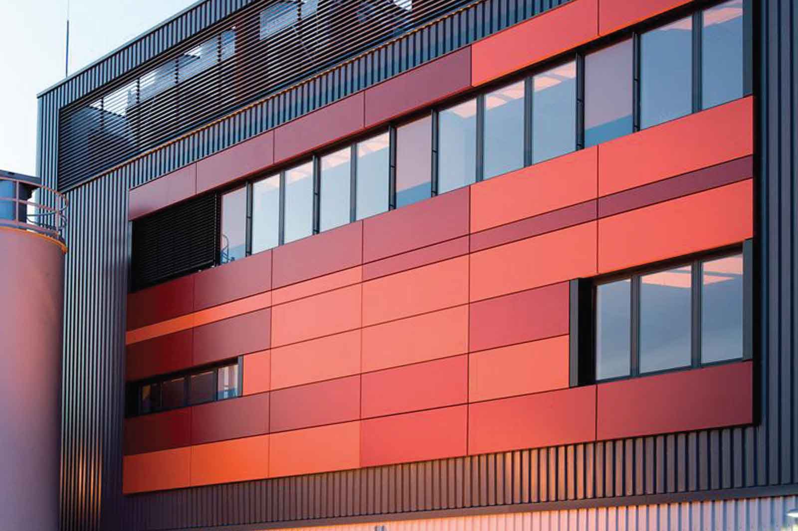 Vertical Wood Panel Facade